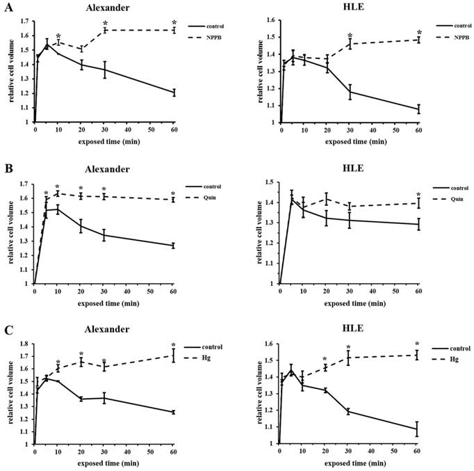 Inhibition of Regulatory Volume Decrease Enhances the Cytocidal Effect ...