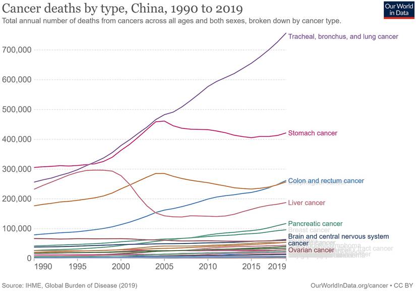 Cancer trends and risk factors in China over the past 30 years (1990-2019)